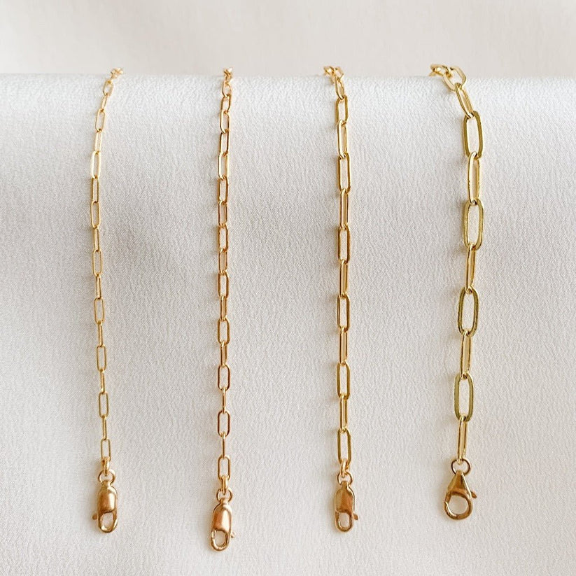 Gold Rectangle Link Chain Bracelet – Adorned by Ruth